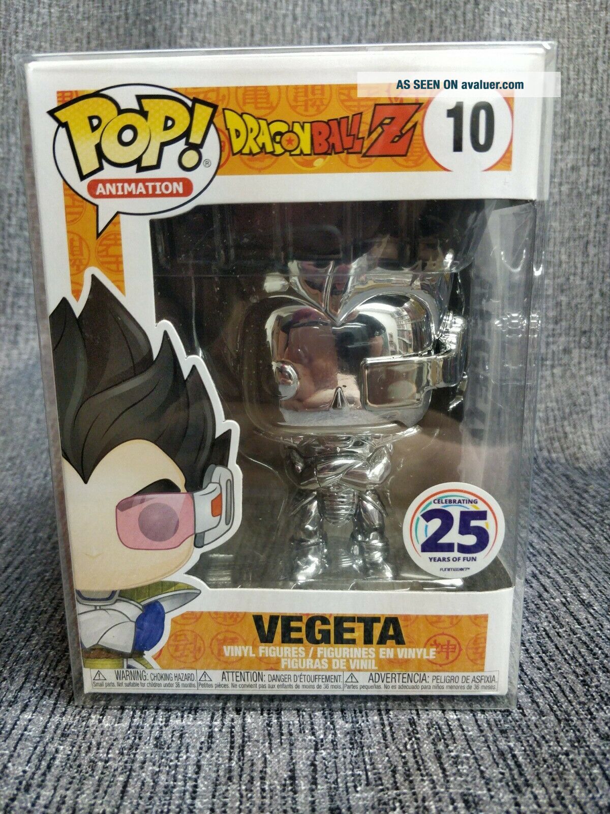 Funko Pop Vegeta 10 Silver Chrome Dragon Ball Z Funimation Exclusive ...