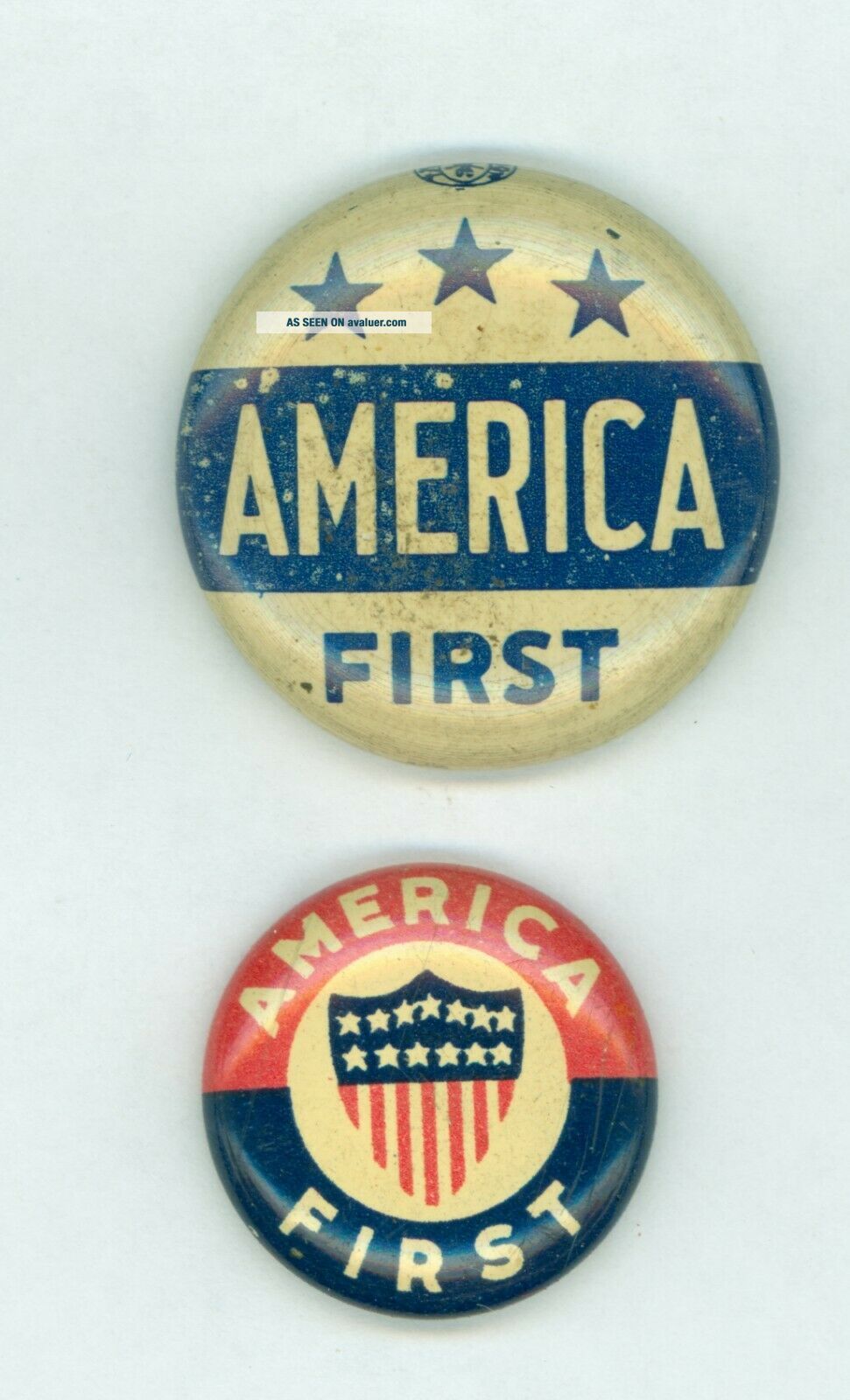 1930s - 40 ' S Vintage World War II Home - Front America First Pinback ...