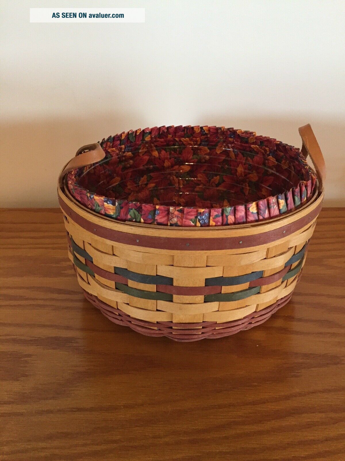 1995 LONGABERGER SHADES OF AUTUMN BASKET OF PLENTY - Foliage Liner And ...