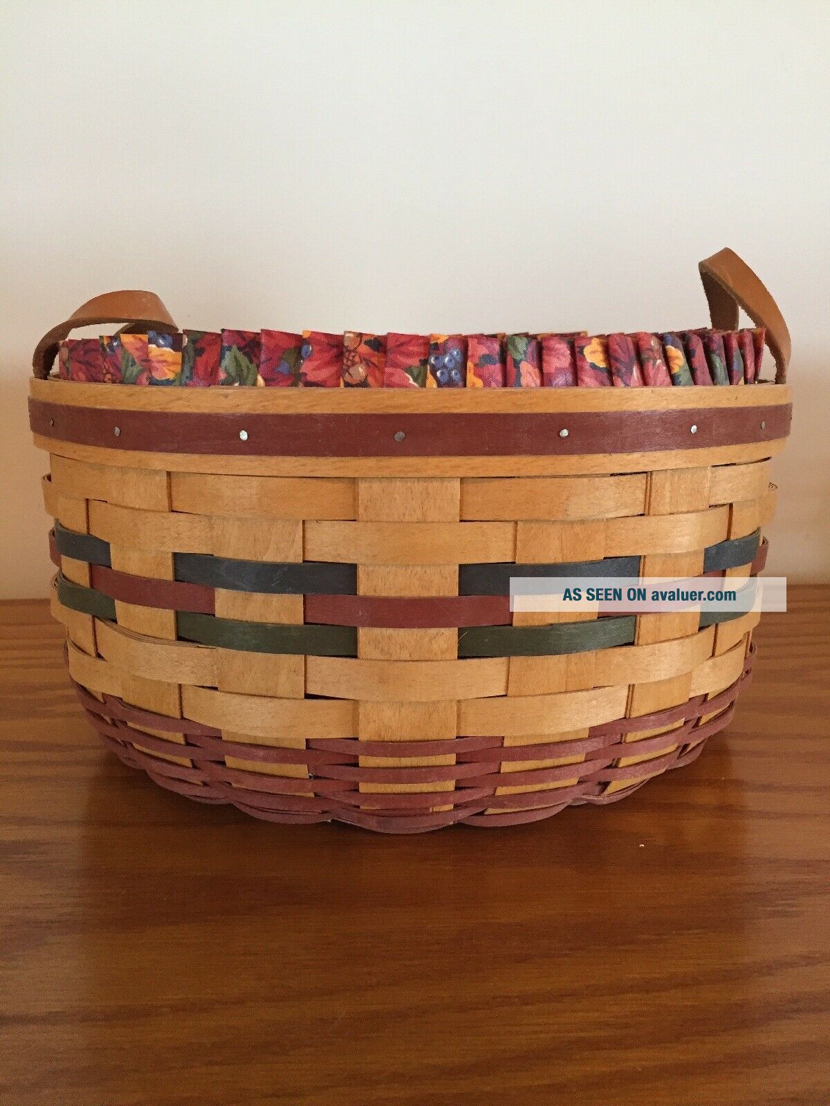 1995 LONGABERGER SHADES OF AUTUMN BASKET OF PLENTY - Foliage Liner And ...