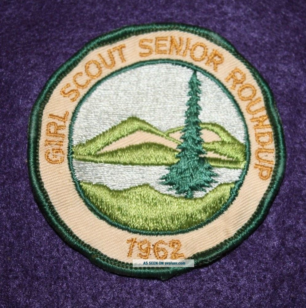 VINTAGE 1962 VERMONT GIRL SCOUT SENIOR ROUNDUP PATCH | #2829605