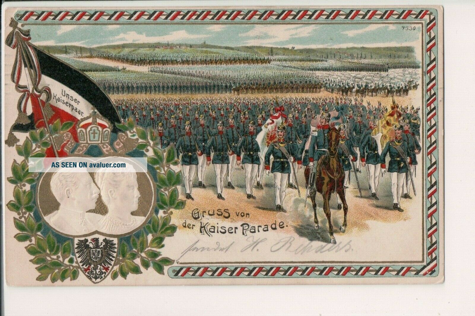 Vintage Postcard Kaiser Wilhelm II & Kaiserin Auguste Victoria Parade ...