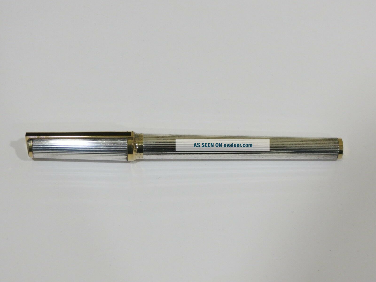 S. T. Dupont Montparnasse Silver Plate With Gold Trim Ballpoint Pen ...