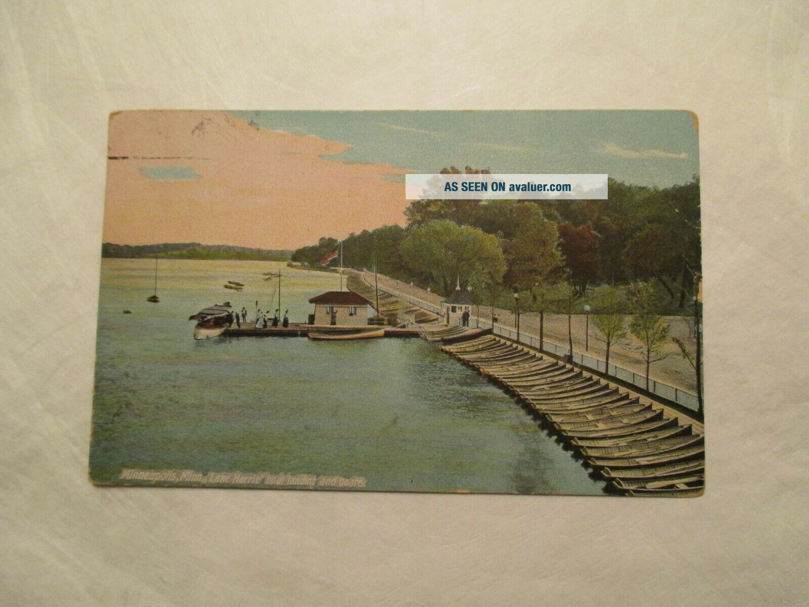 Lake Harriet Boat Landing And Boats Minneapolis Minnesota MN Postcard ...