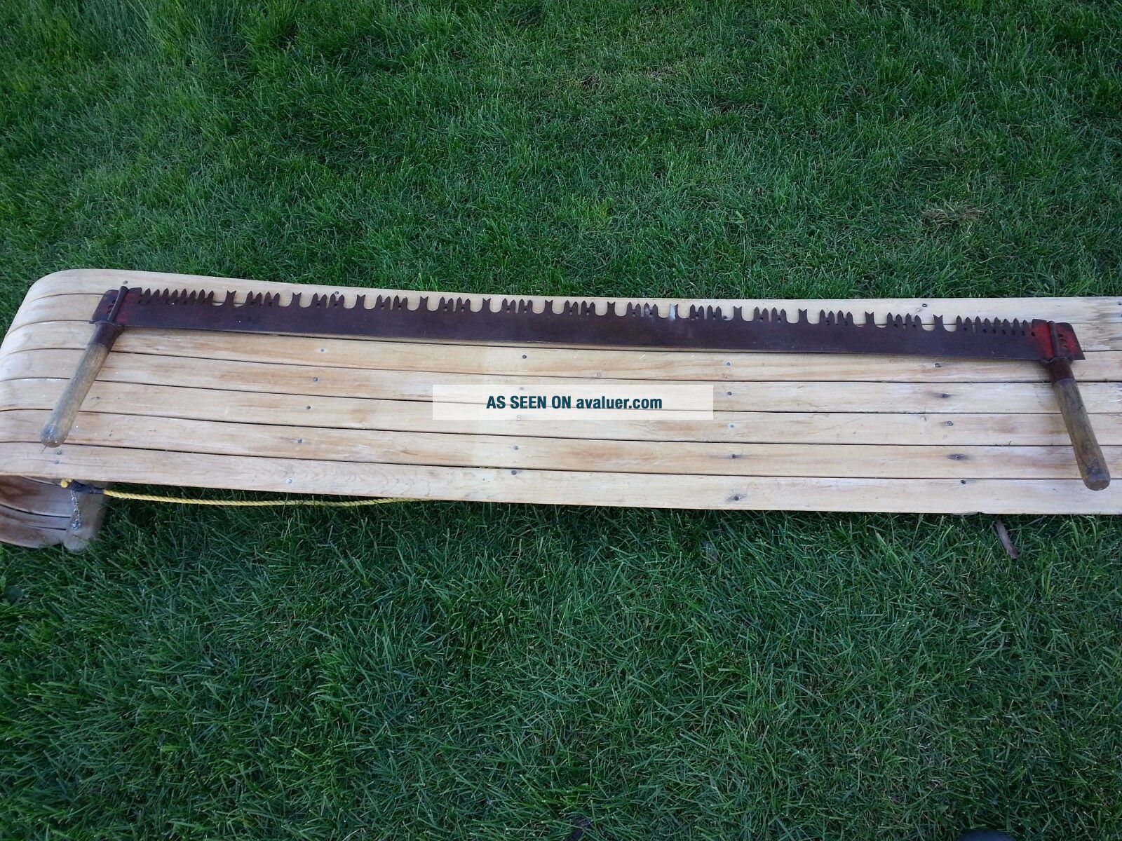 OLD Two Man Crosscut Saw With Two Handles, Blade 59 " Long Logging Tool ...