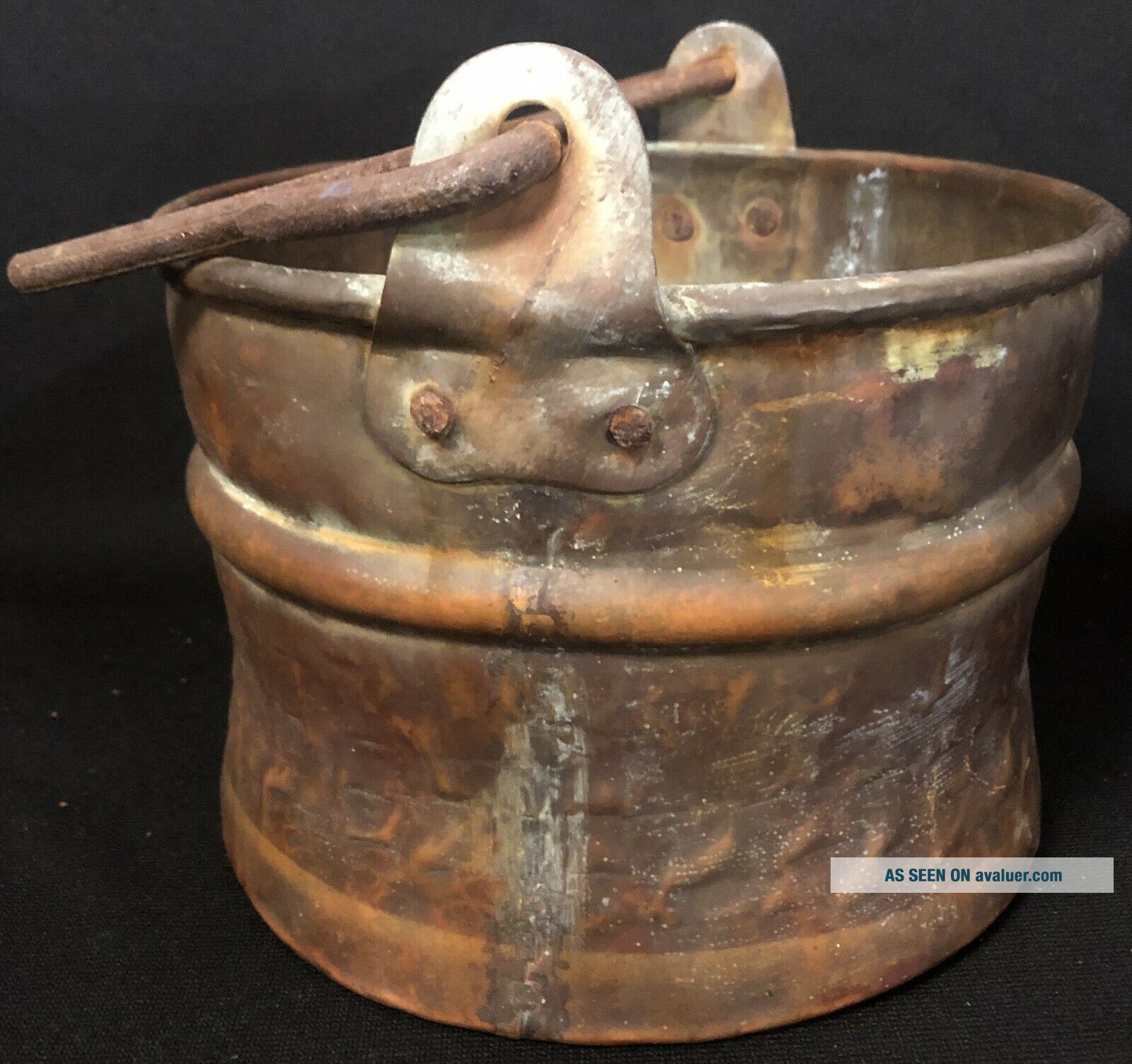 Primitive Antique Copper Pot/Kettle Cauldron | #2958795