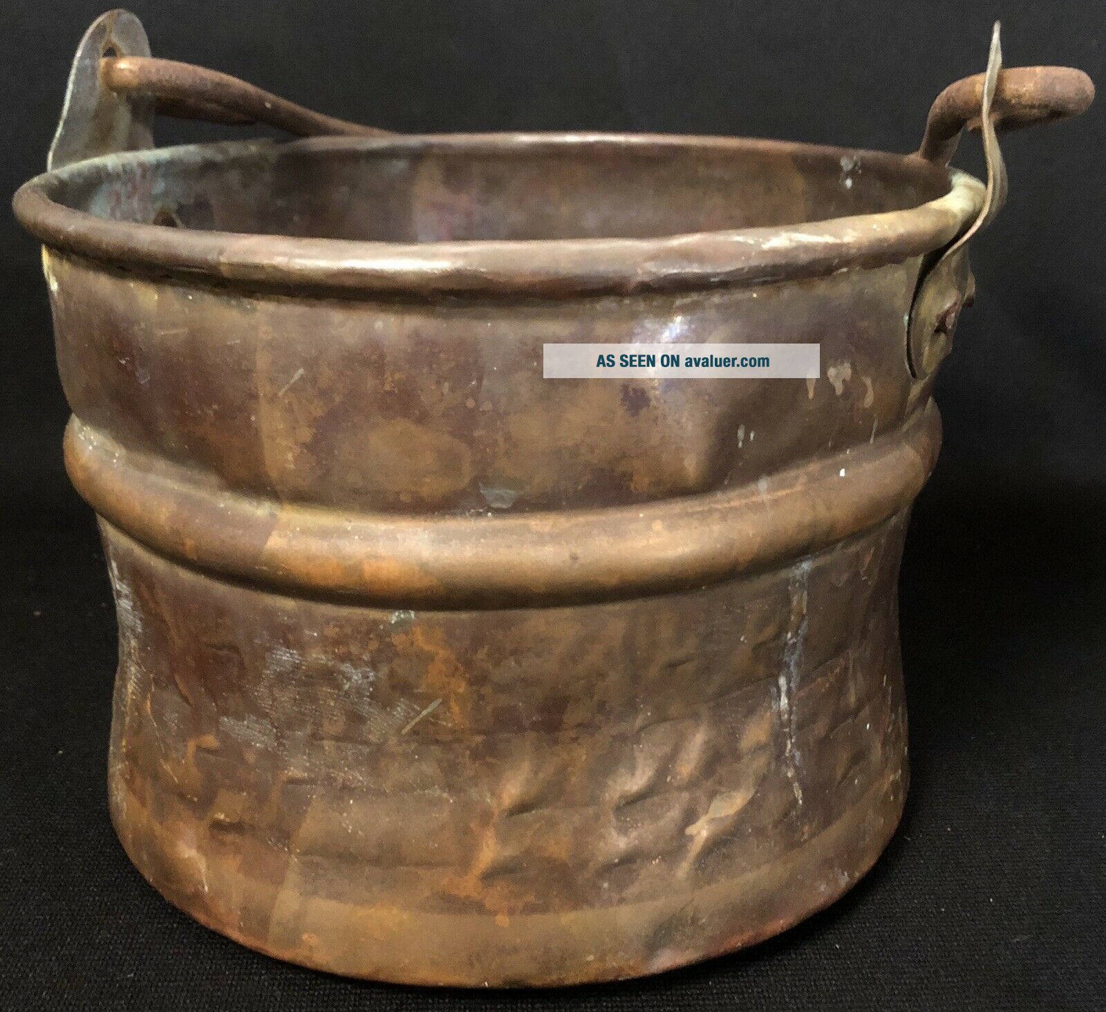 Primitive Antique Copper Pot/Kettle Cauldron | #2958795