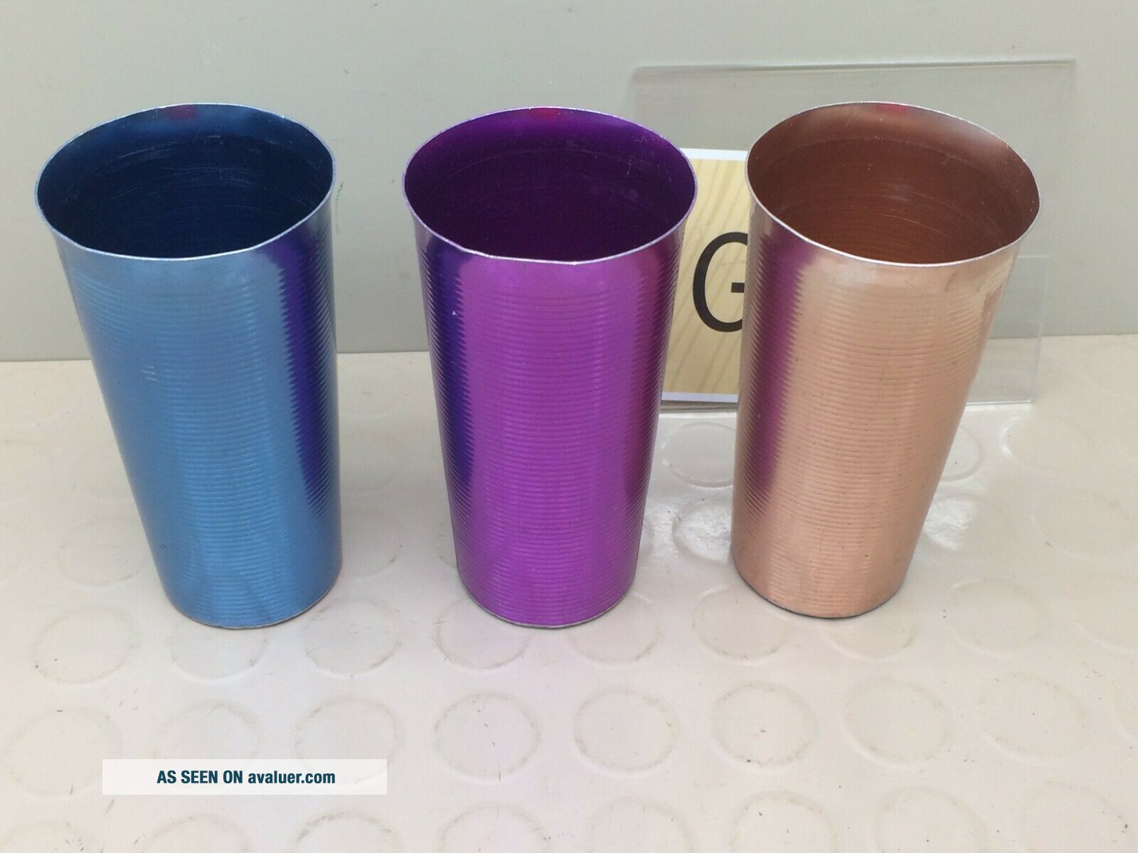 3 West Bend Vintage Aluminum Tumblers Drinking Glasses Cups | #2975515