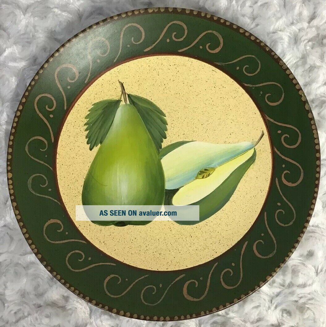Home Interior Fruit Accent Display Plates Pear Apple Grapes Wall ...