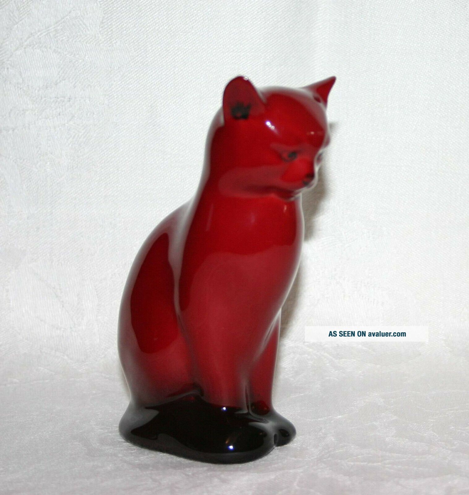ROYAL DOULTON " FLAMBE " SITTING CAT RARE MODEL 9 MADE IN ENGLAND ...