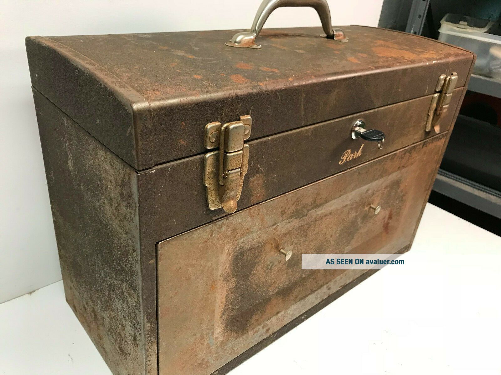 Rare Vtg 7 Drawer Park Machinists Toolbox Kennedy Kits Craftsman Tool ...