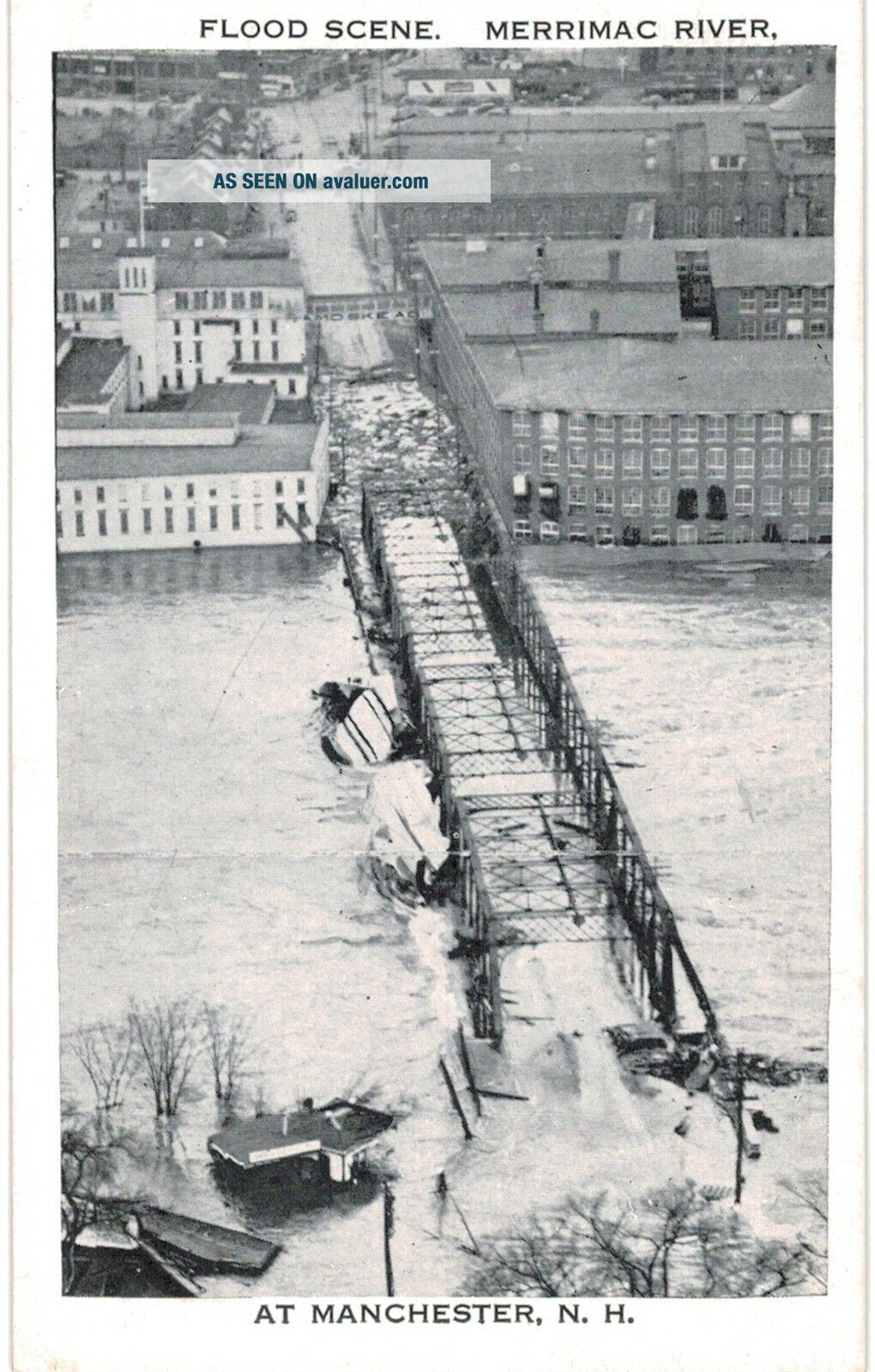 Manchester Merrimac River Flood 1936 NH | #2933609