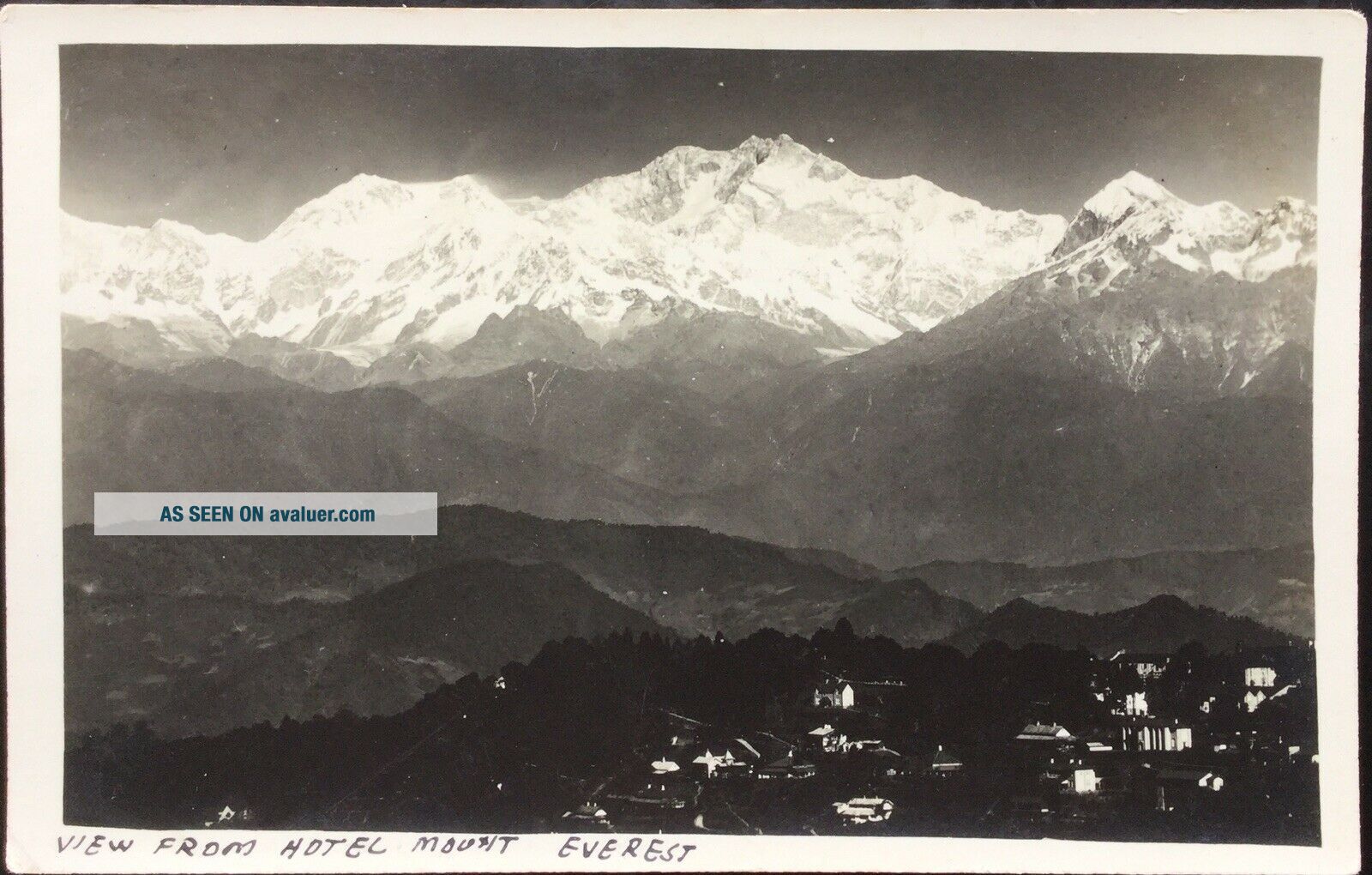 View From Hotel Mount Everest - Vintage Real Photo Postcard | #2954721