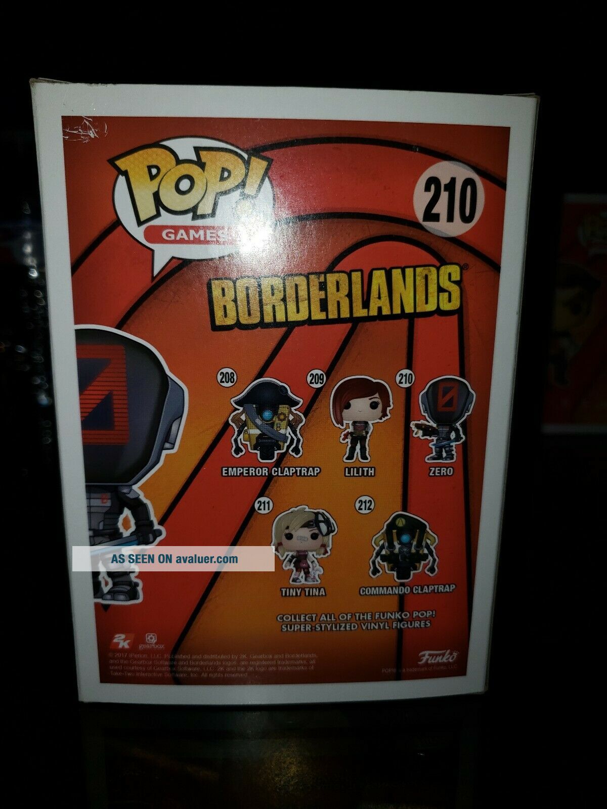 Funko Pop Borderlands Zero 210 Vinyl Figure | #3053093