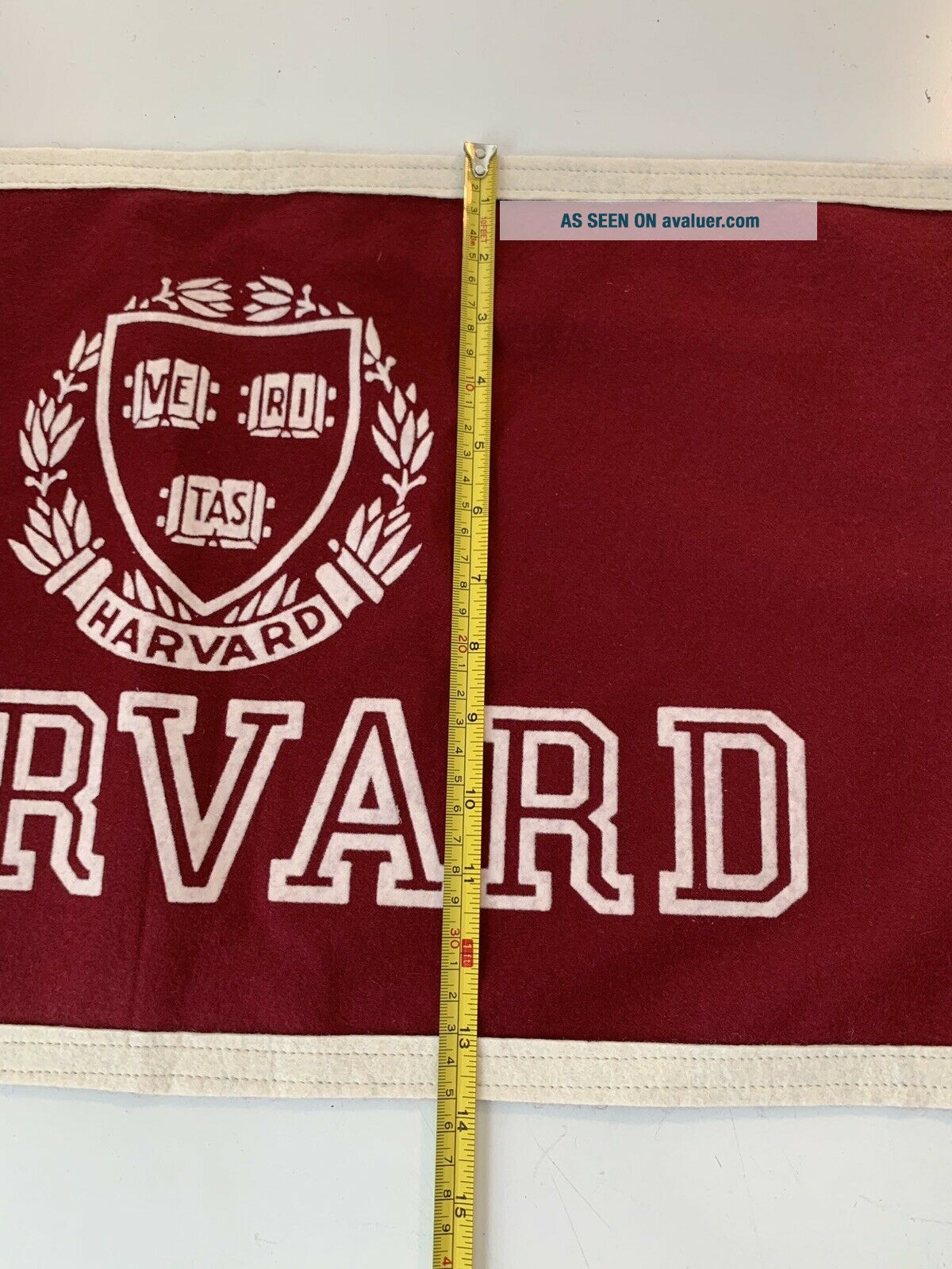 Vintage HARVARD VE RI TAS University Banner Flag Pennant Wool Felt ...