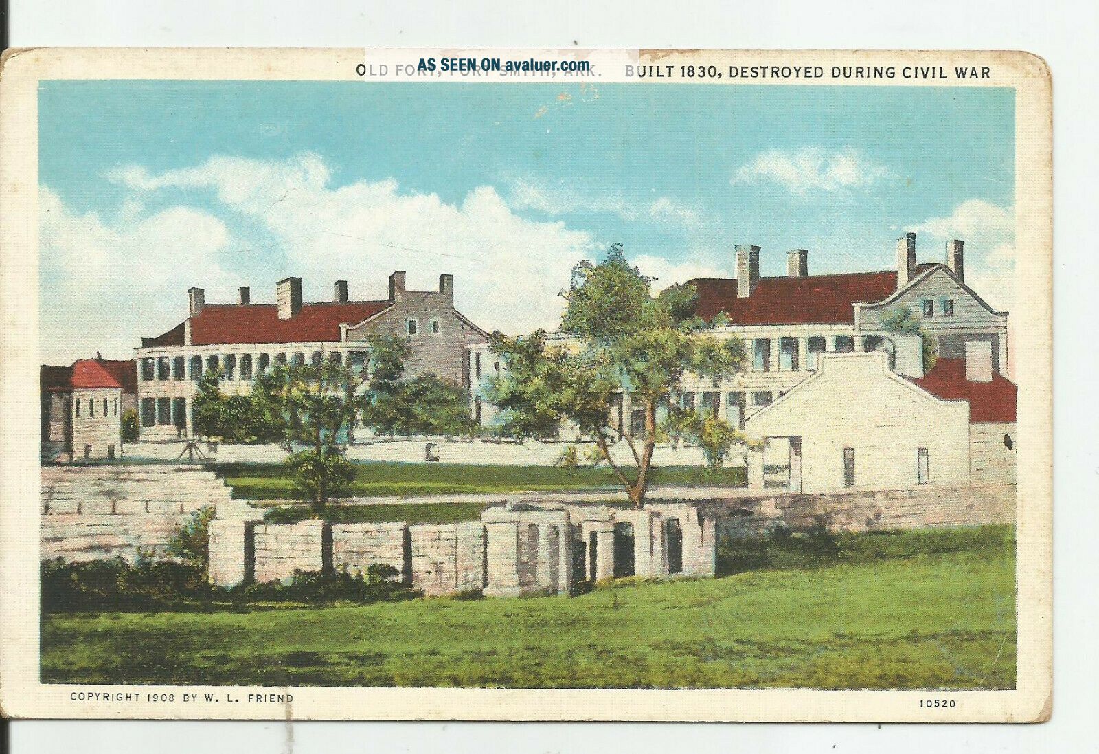 AR FT. SMITH OLD FORT Destroyed In Civil War Arkansas Postcard | #2963033