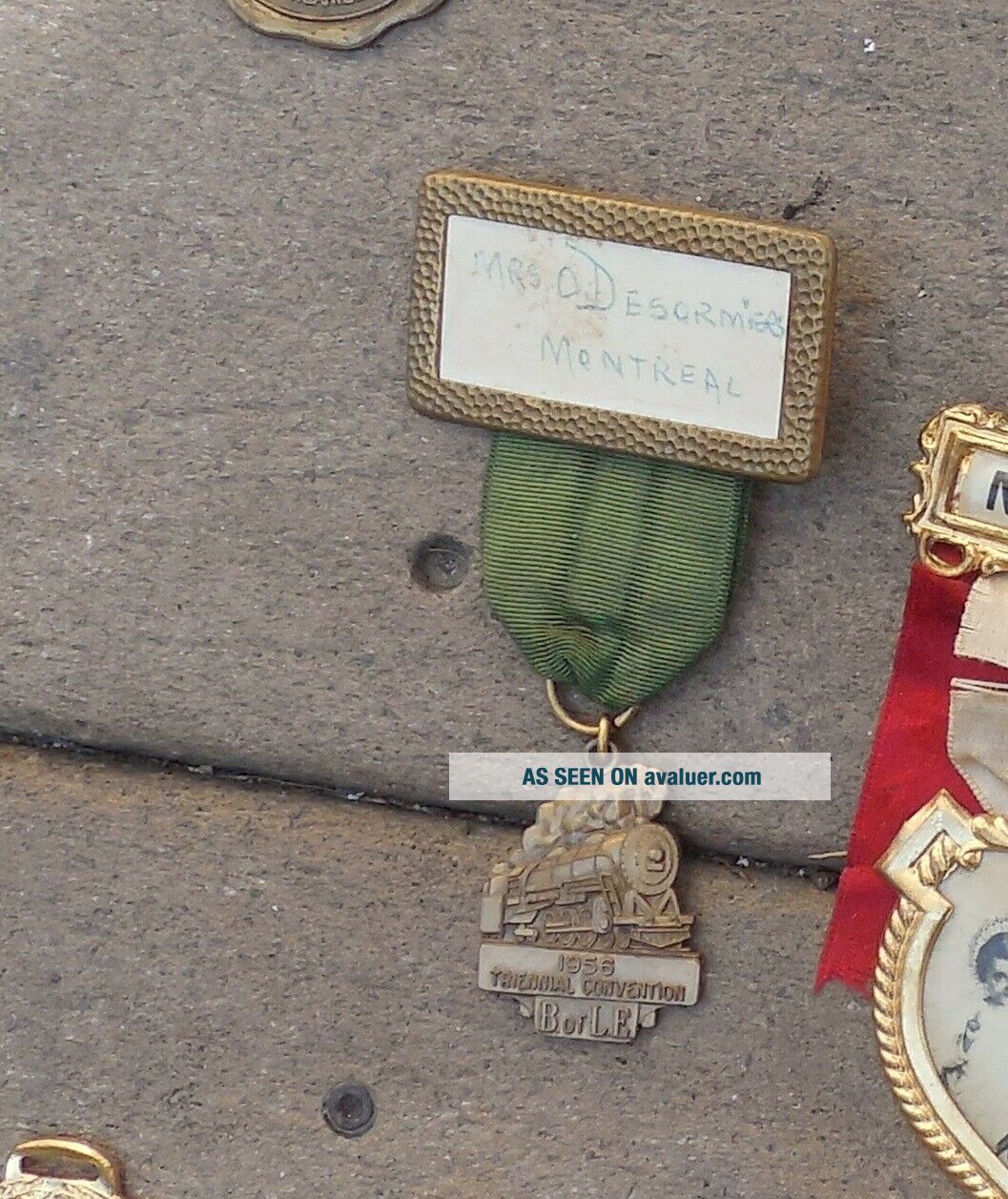 1956 Locomotive Engineers Union Badge With Pendant. Montreal | #3001443