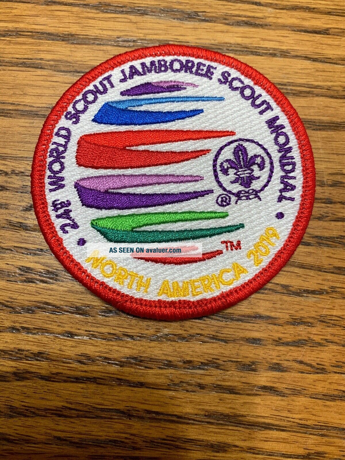 2019 World Scout Jamboree Participants Patch 3” Red Border | #3046781