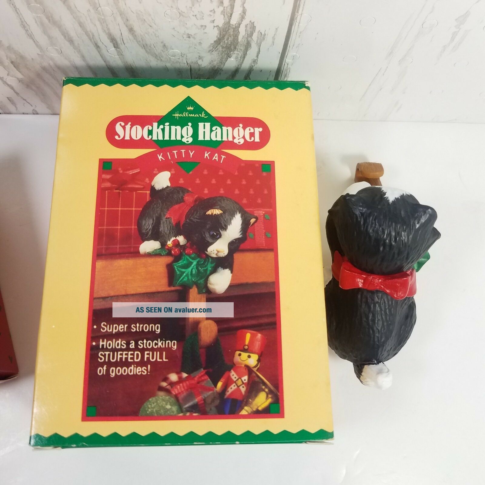 Vintage Hallmark Kitten Christmas Stocking Hanger And 3 Kittens In ...
