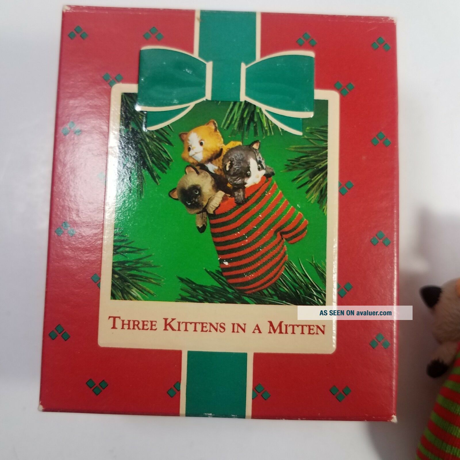 Vintage Hallmark Kitten Christmas Stocking Hanger And 3 Kittens In ...