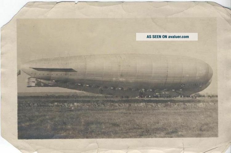 VINTAGE PHOTOGRAPH OF THE FAMOUS ROMA AIRSHIP BLIMP W/ PASSENGERS ...