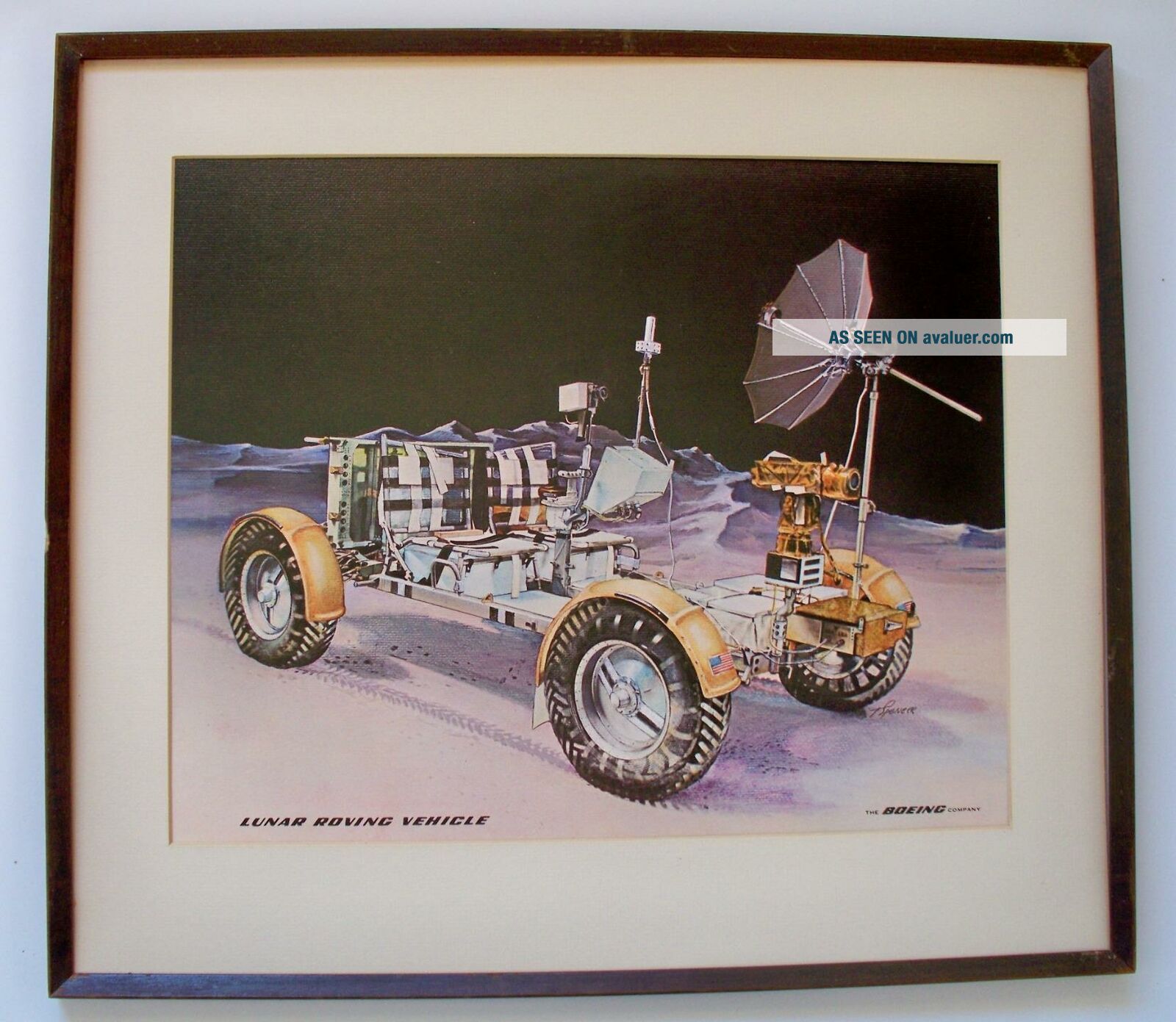 Orig. 1969 Rare OFFICAL NASA APOLLO BOEING CONCEPT LUNAR ROVING VEHICLE ...