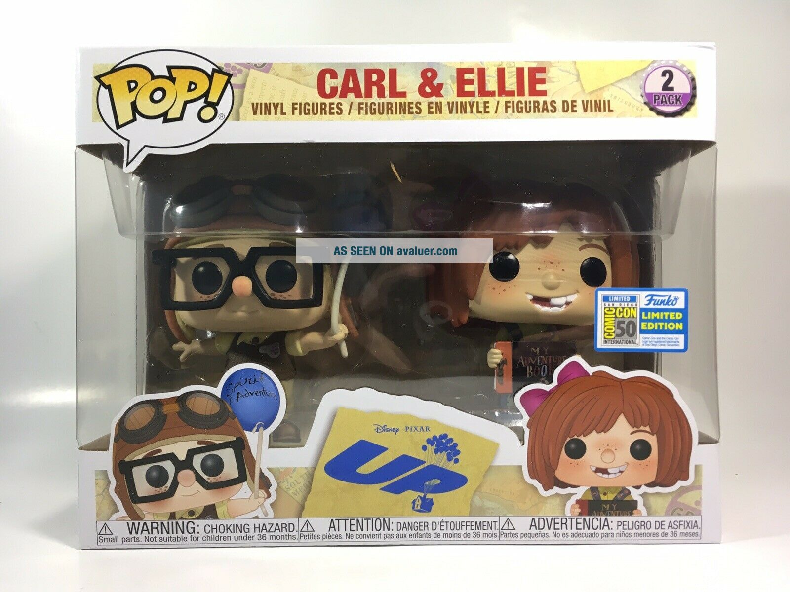 Funko Pop SDCC 2019 Disney Pixar UP CARL AND ELLIE SDCC OFFICIAL ...