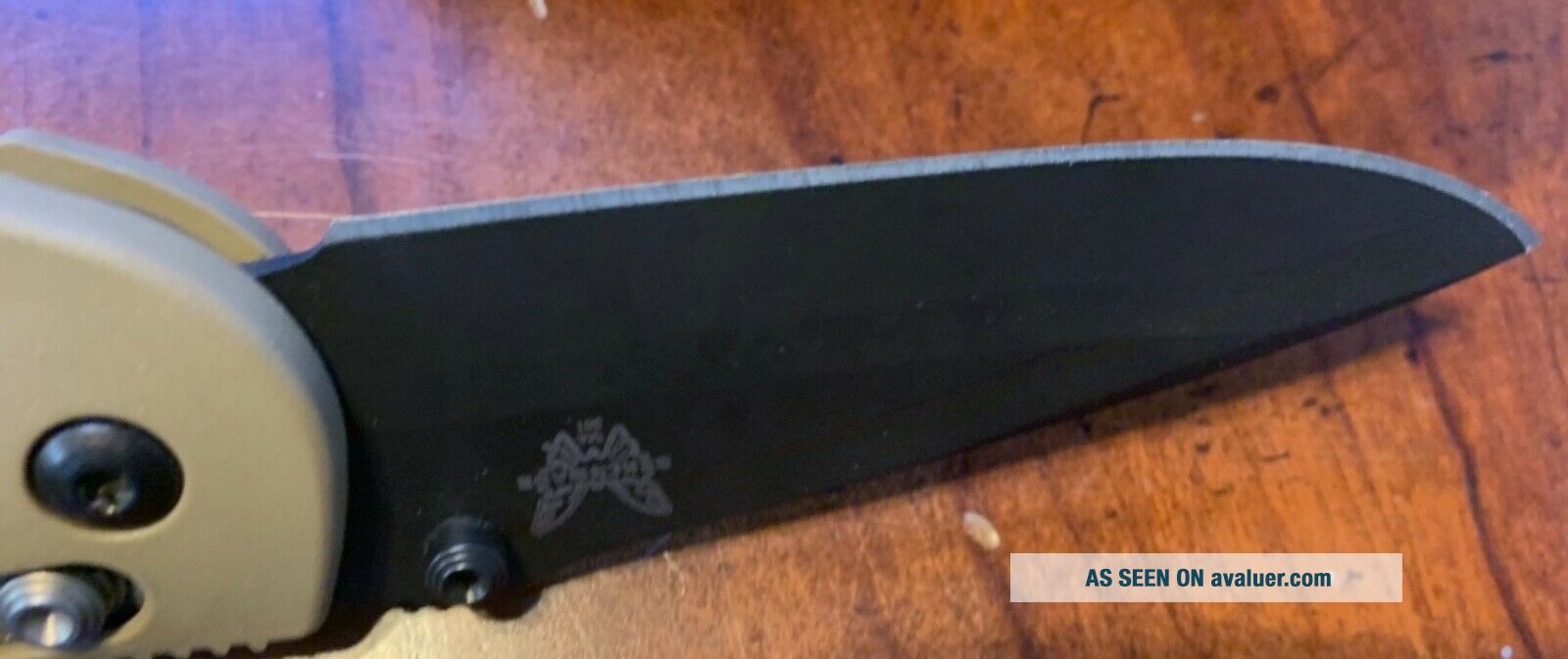 BENCHMADE 551 S30V GRIPTILIAN AXIS KNIFE FDE Black PLAIN EDGE DROP ...