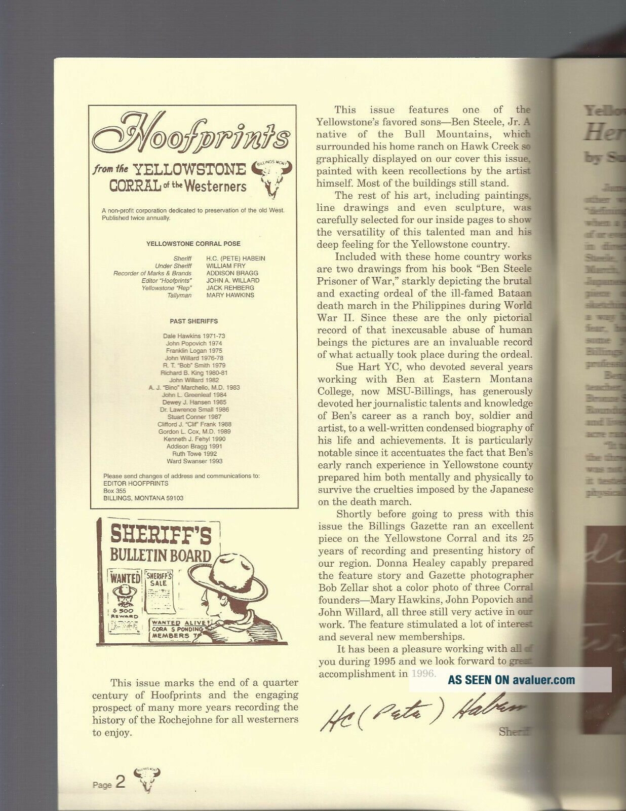 Ben Steele Issue Bataan Death March Survivor Hoofprints | #3052045