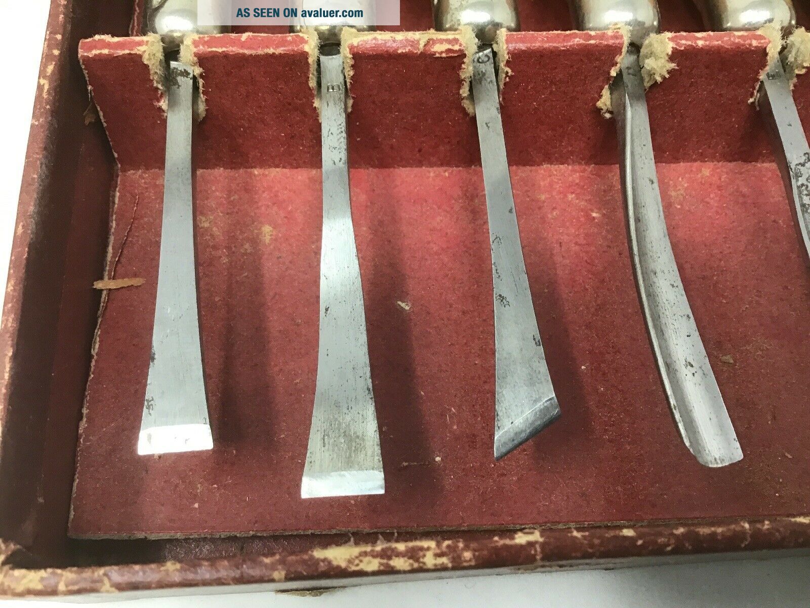 Vintage Set Millers Falls Wood Carving Chisel Tools No. 106 W/Box ...