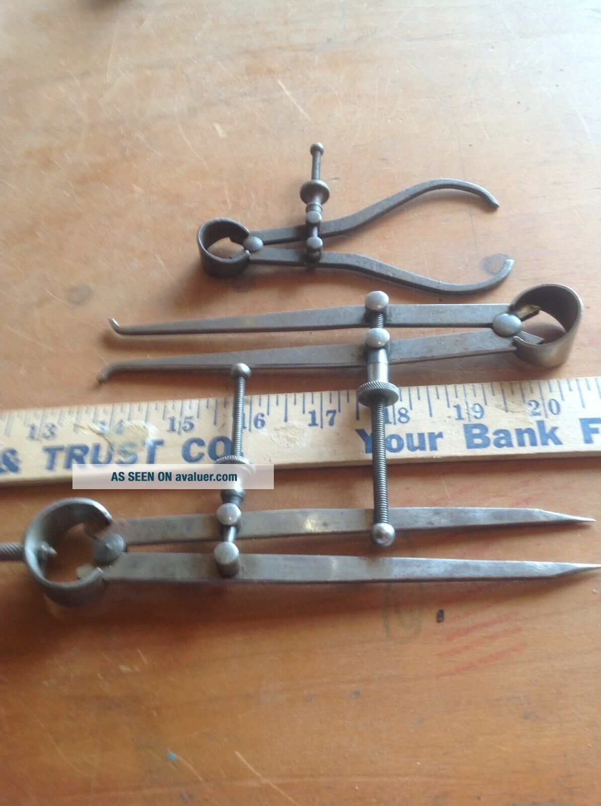 3 VINTAGE Caliper Divider Machinist Tools Consolidated ...