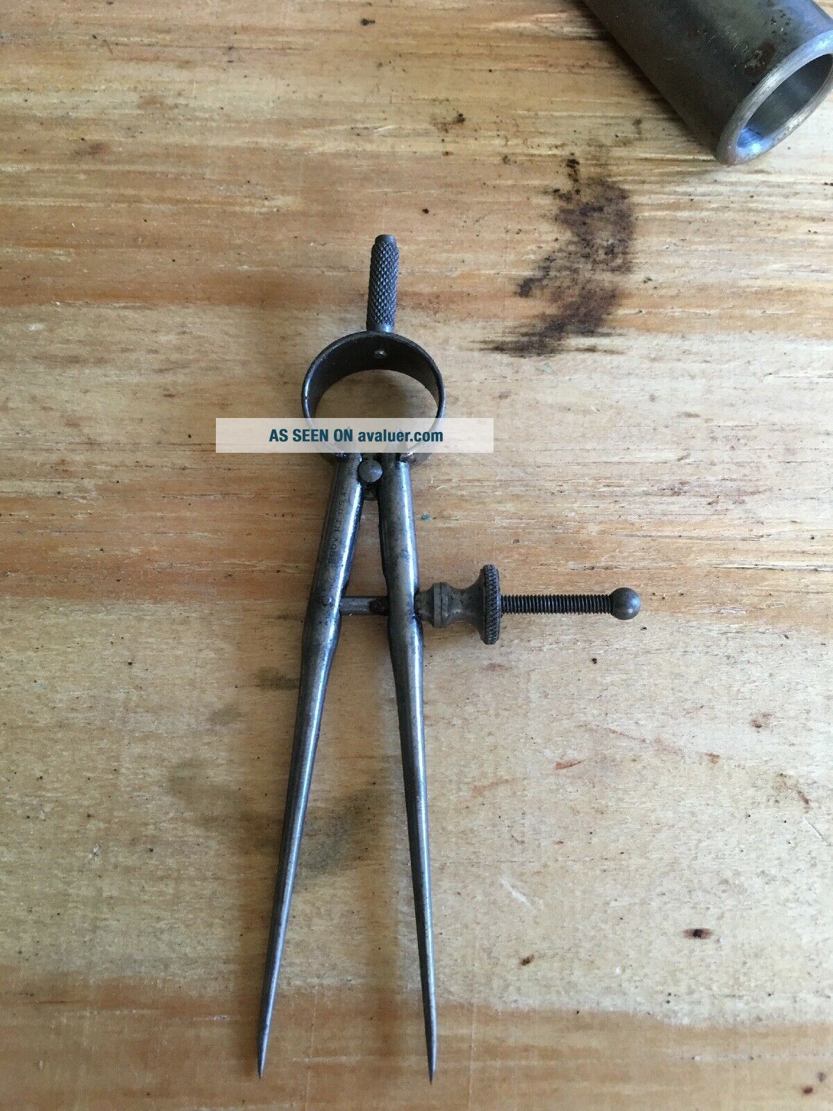 F) Vintage BROWN SHARPE 800 Dividers And 801 Calipers Machinist Tools ...