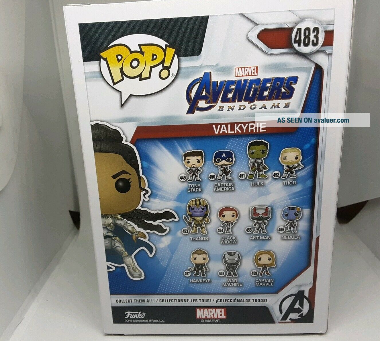 Funko Pop VALKYRIE Marvel Collectors Corp Avengers Endgame W/ Protector ...