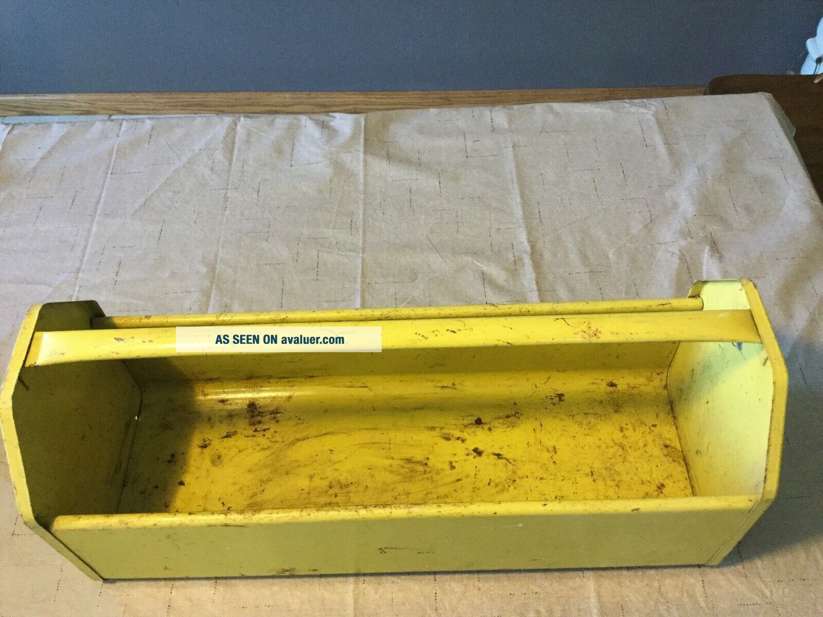 Vintage Metal Tool Box Open Top Very Solid | #3125618