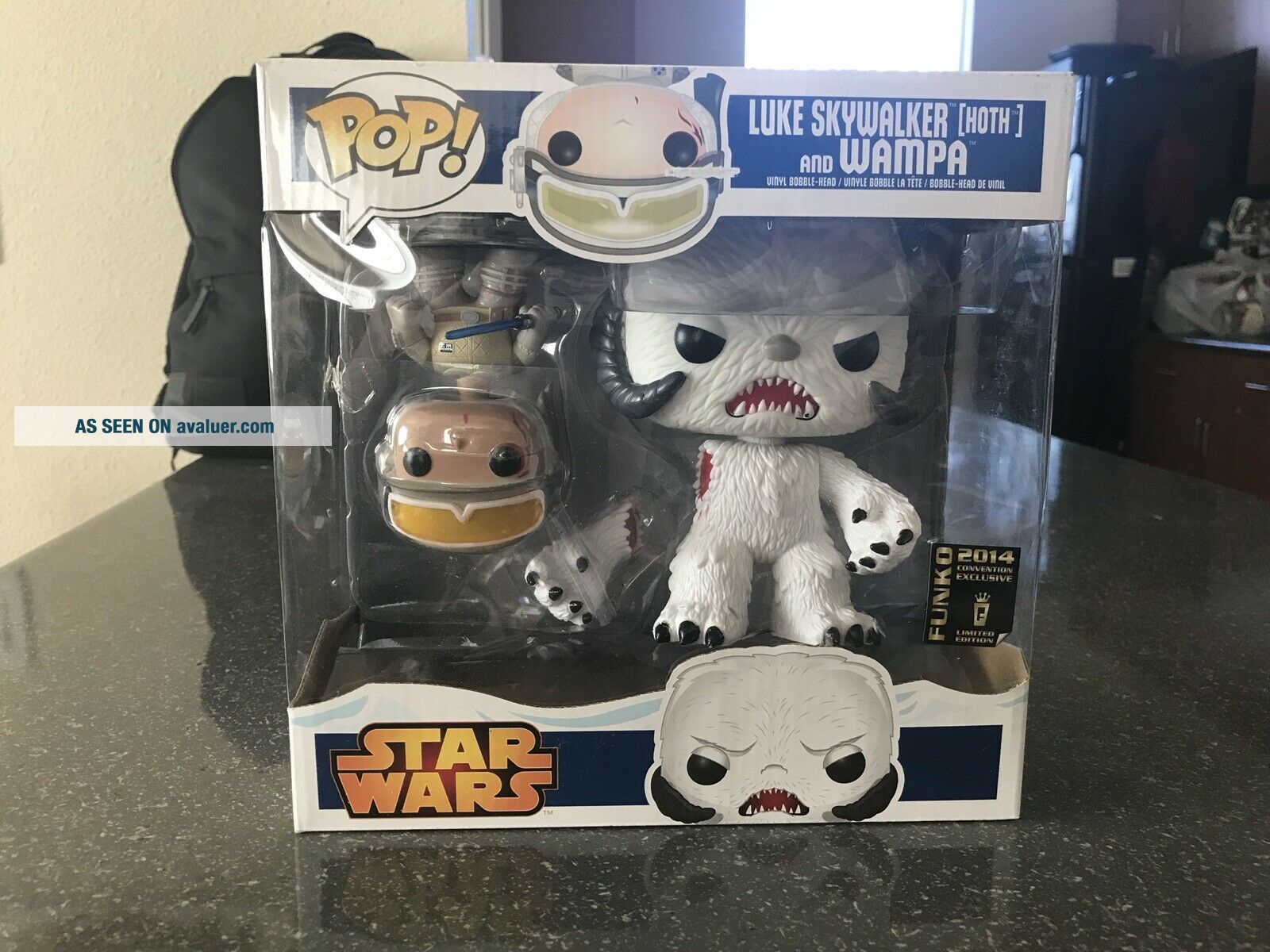 FUNKO POP STAR WARS LUKE SKYWALKER HOTH AND WAMPA CONVENTION EXCLUSIVE ...
