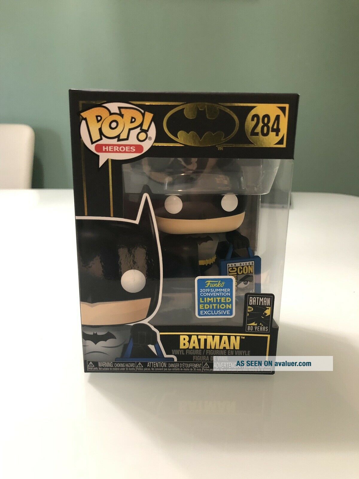 Funko Pop Batman With SDCC Bag 2019 Limited Edition Exclusive 284 ...