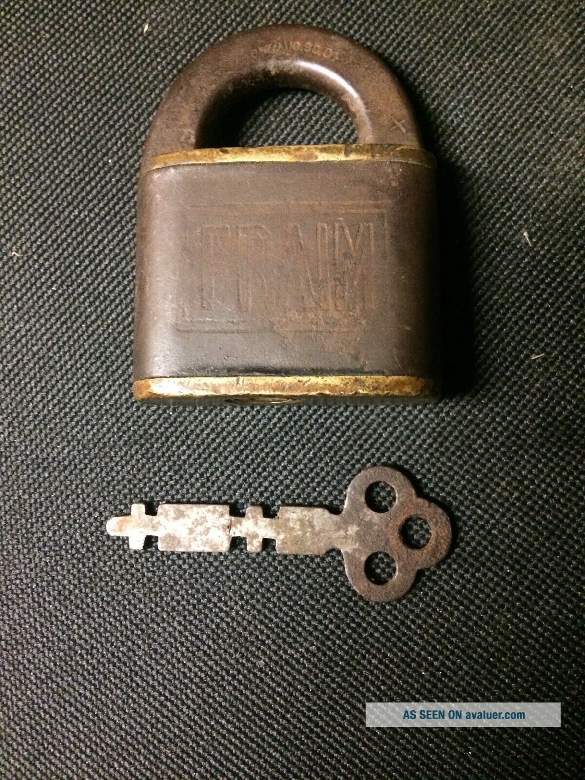 Fram 115 Yr Old Antique Padlock With Key | #3144079