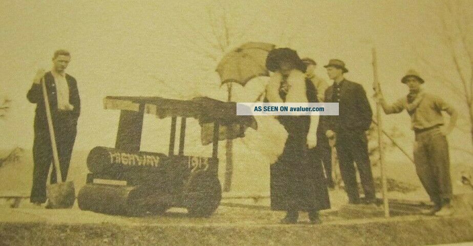 1913 Penn State University We Build Good Roads Parade Float RPPC Photo ...