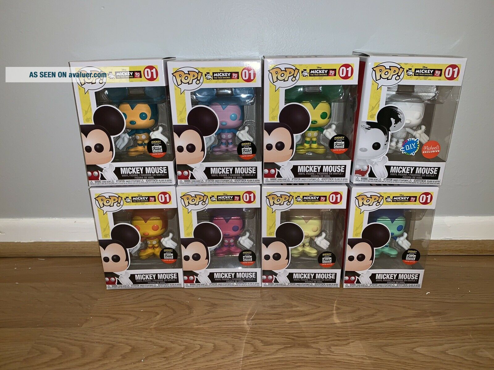 Disney Funko POP Color Mickey Mouse Colorways Funko Shop Exclusive SET ...
