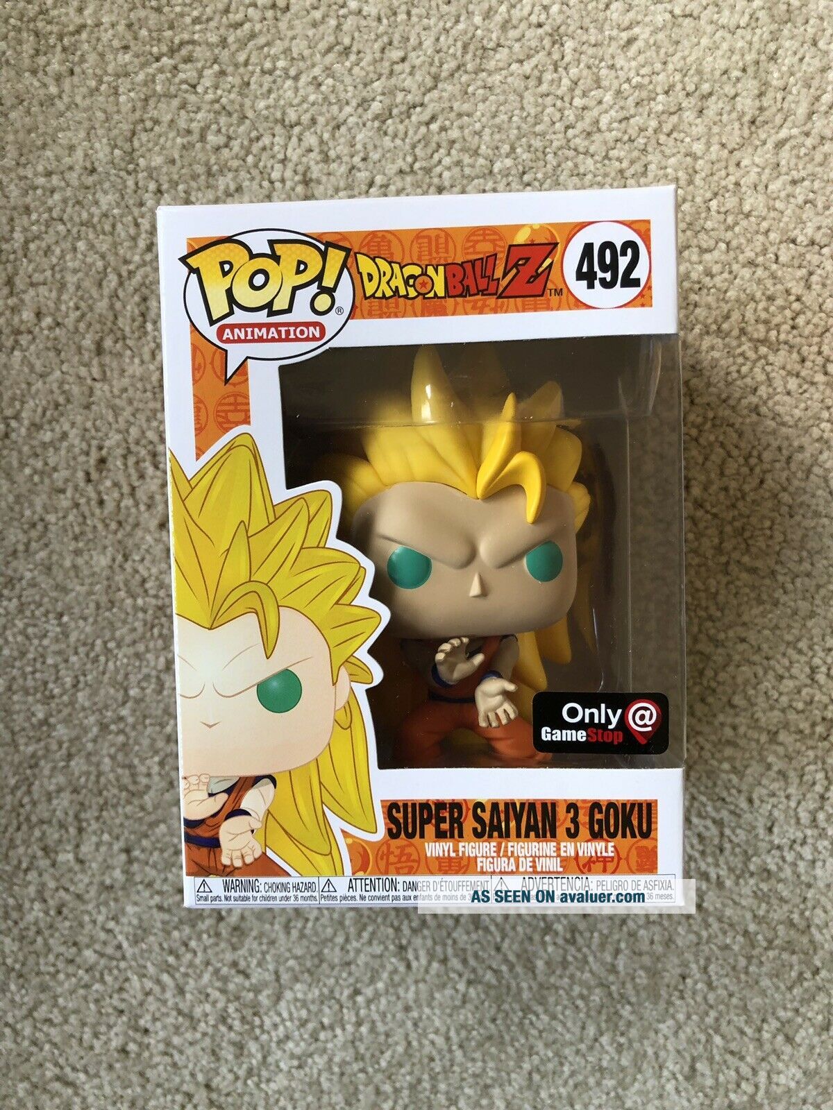 Funko Pop Dragon Ball Z Chrome Vegeta SS3 Goku SS2 Gohan Toy Tokyo ...