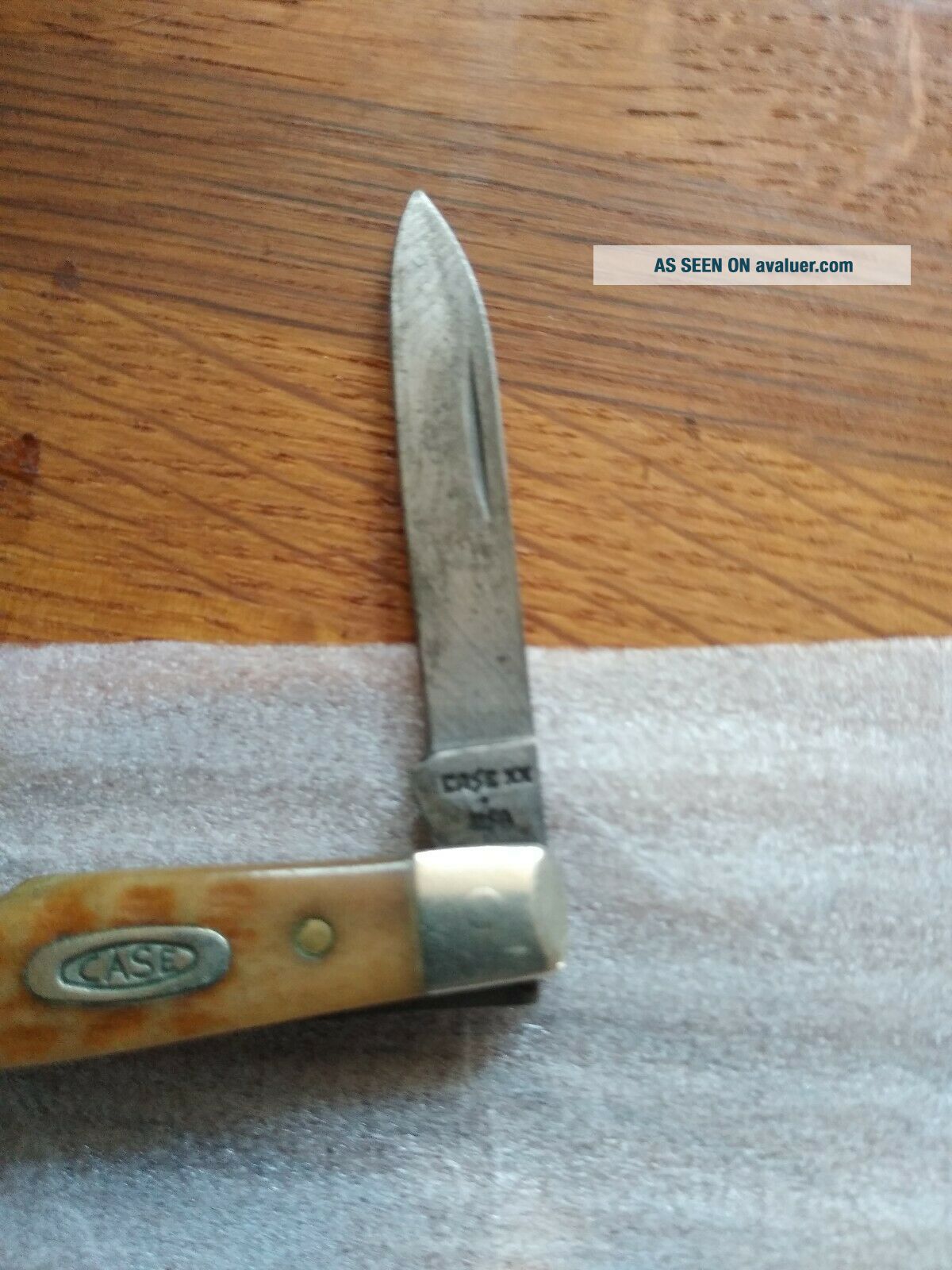 CASE XX ROG62042D Rogers Bone Damascus Steel Crown Pen Knife 1989 ...