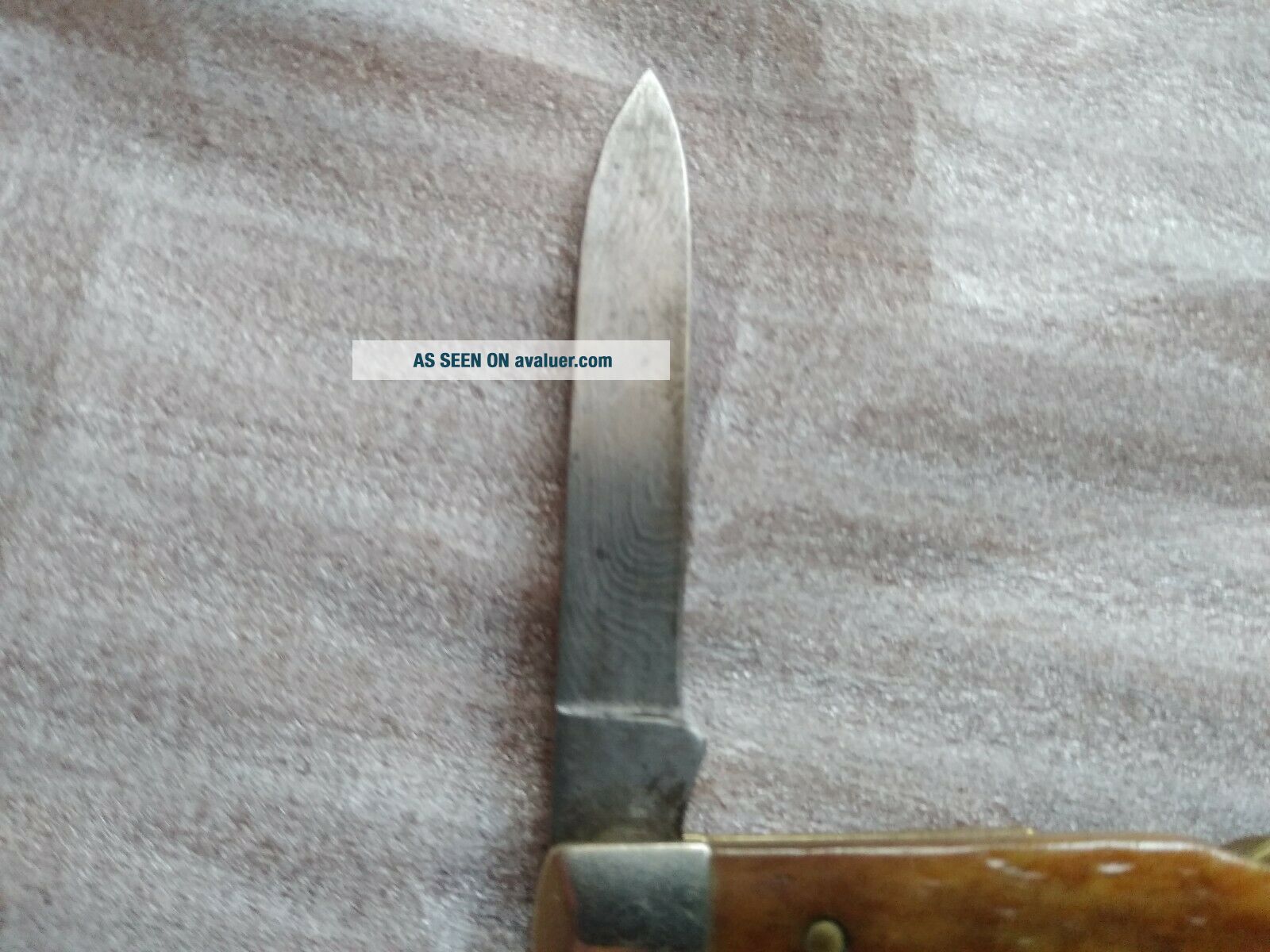 CASE XX ROG62042D Rogers Bone Damascus Steel Crown Pen Knife 1989 ...