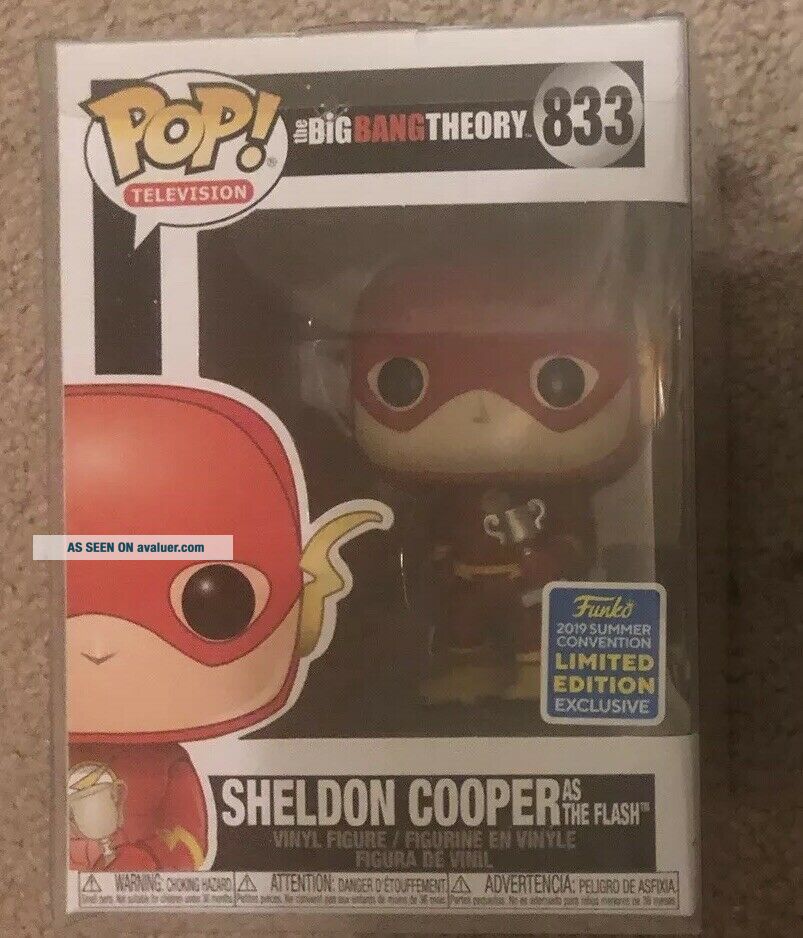 Funko Pop Sheldon Cooper Flash Big Bang Theory SDCC W/ Protector In ...