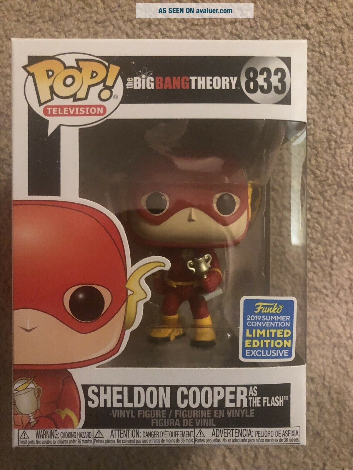 Funko Pop Sheldon Cooper Flash Big Bang Theory SDCC W/ Protector In ...