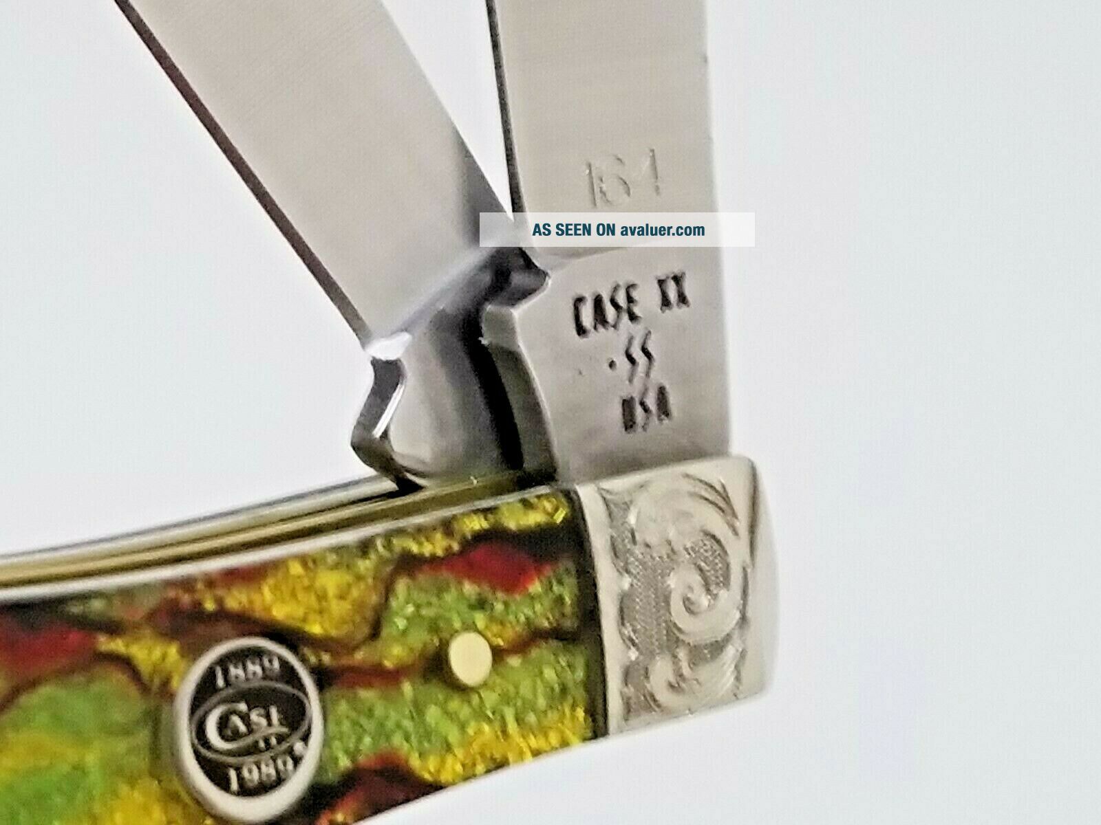 1989 Case XX CT225 1/2 Coke Bottle Jack Knife Christmas Tree Celluloid ...