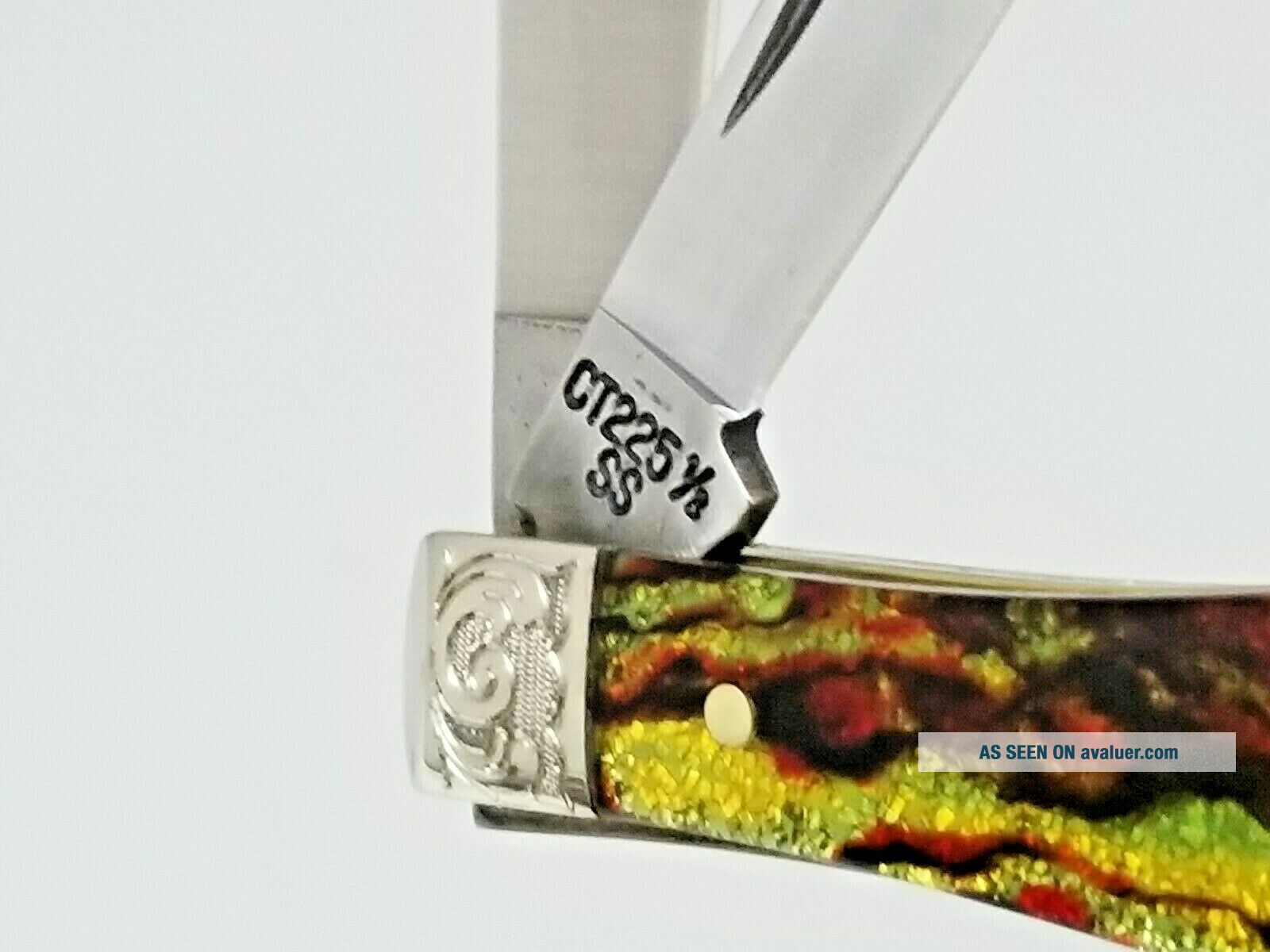 1989 Case XX CT225 1/2 Coke Bottle Jack Knife Christmas Tree Celluloid ...