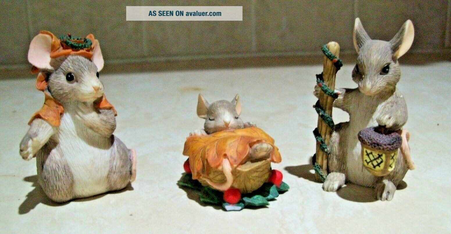 Charming Tails Dean Griff Mouse Christmas 7 Pc. Nativity Set | #3247023