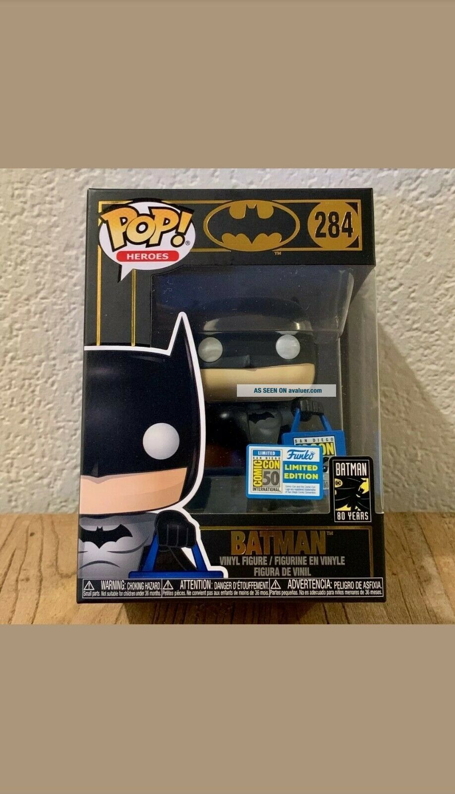 SDCC 2019 Funko POP Batman With SDCC Bag With OFFICIAL STICKER LE 284 ...