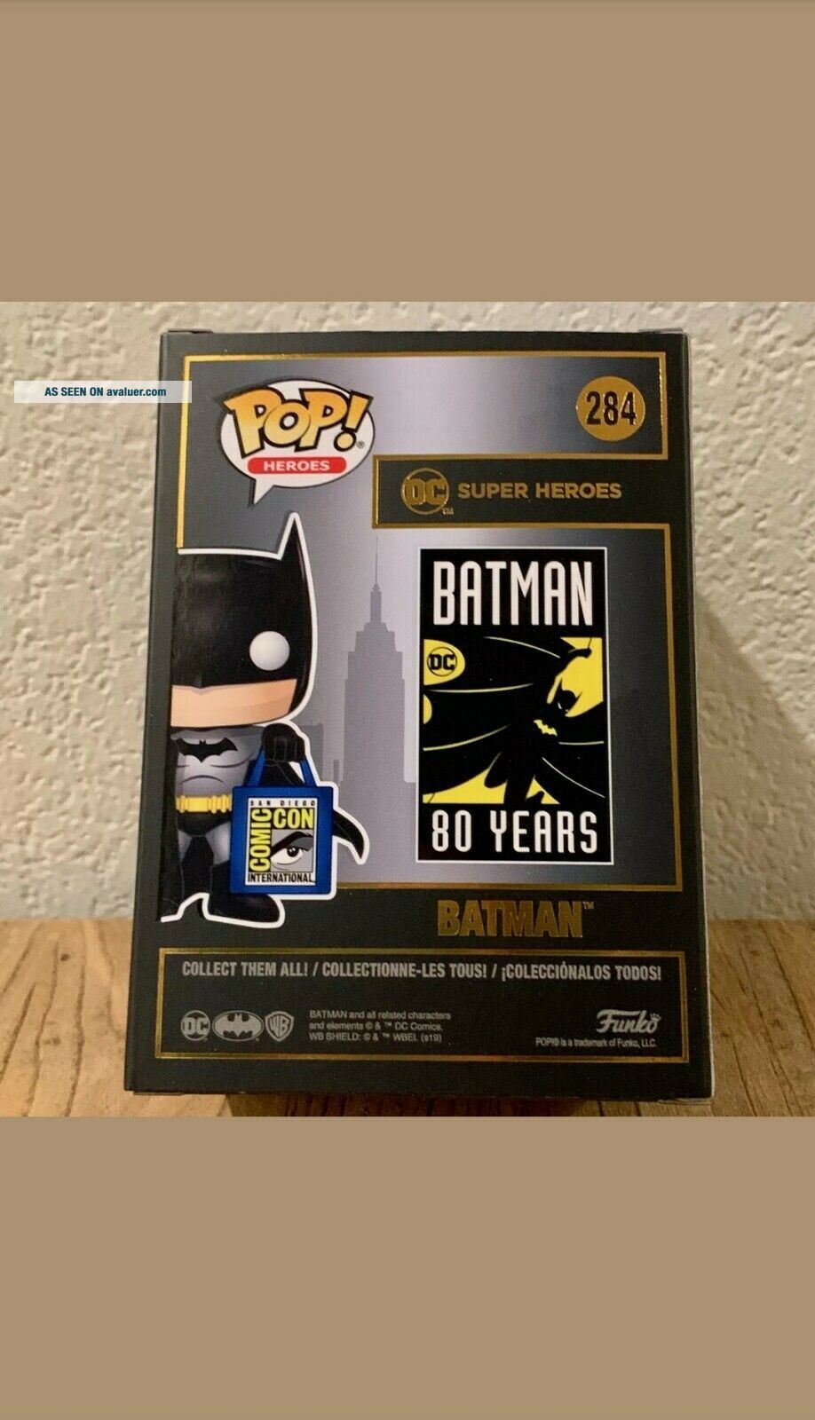 SDCC 2019 Funko POP Batman With SDCC Bag With OFFICIAL STICKER LE 284 ...
