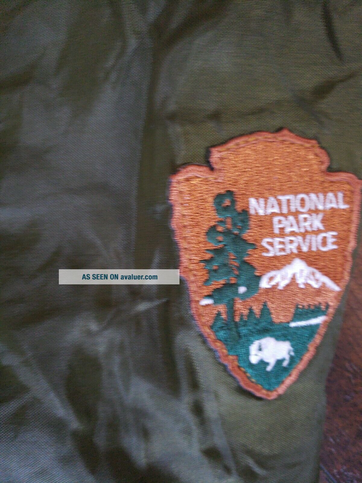 Vintage National Park Service Ranger Uniform Green Long Rain Jacket ...